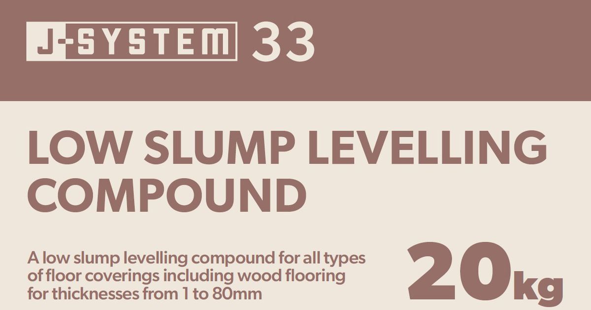 Jacobsen J-System Installation J-System 33 Low Slump Levelling Compound ...