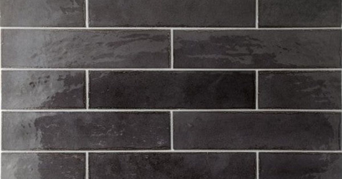 Glenbrook Subway Tile Charcoal Gloss Slim Subway 60mm x 246mm Interior ...