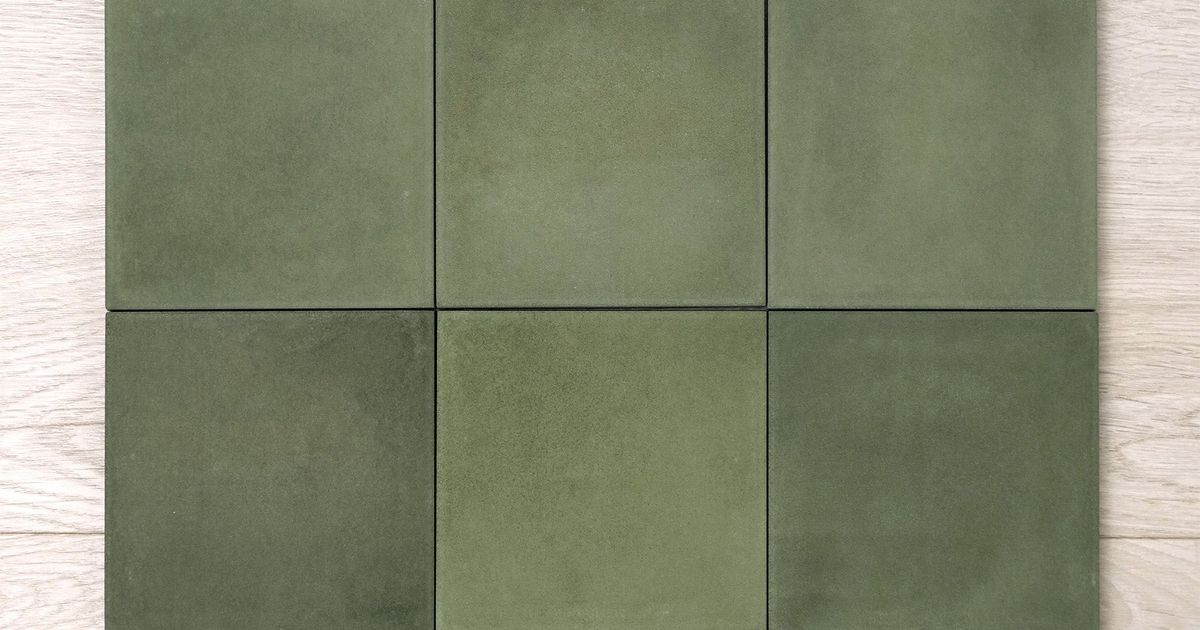 Tarawera Square Matt Tile Moss Matt Square Tile 100mm x 100mm Interior ...
