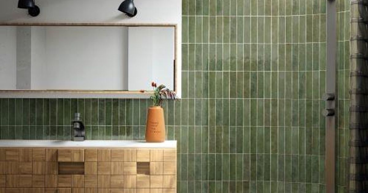 Glenbrook Subway Tile Sage Gloss Slim Subway 60mm x 246mm Interior Wall ...